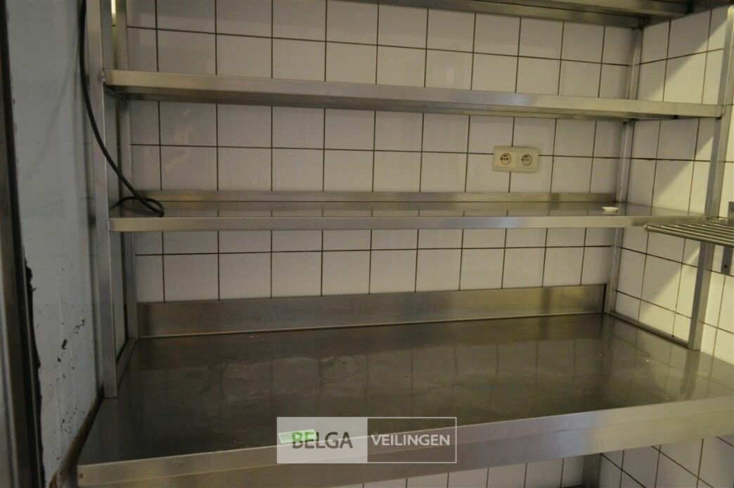 inox werk tafel met rek 1,60x85 h 70 diep inox rek 1,6 b x1m hoog 40 ...