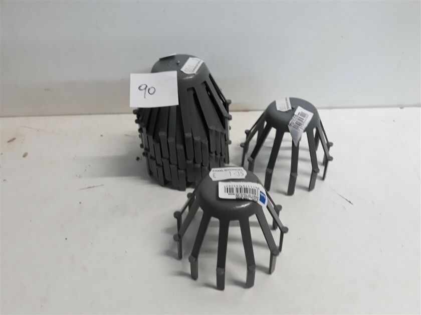 9 x Bladvanger spin voor goot 80mm grijs | Belga Veilingen Auctions ...